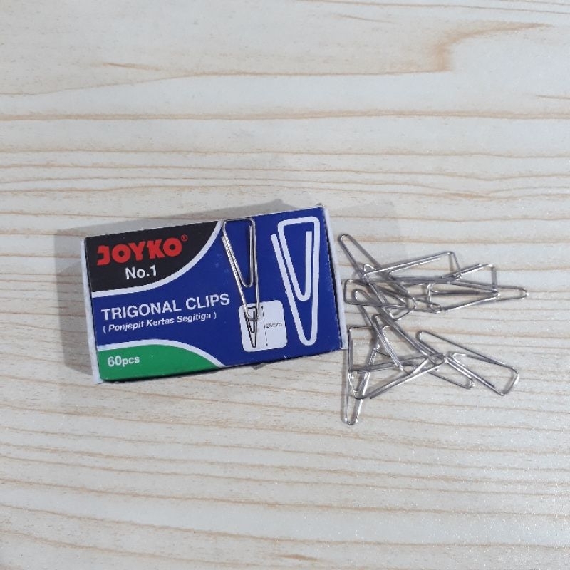 Jual trigonal clips no. 1, penjepit kertas besi | Shopee Indonesia