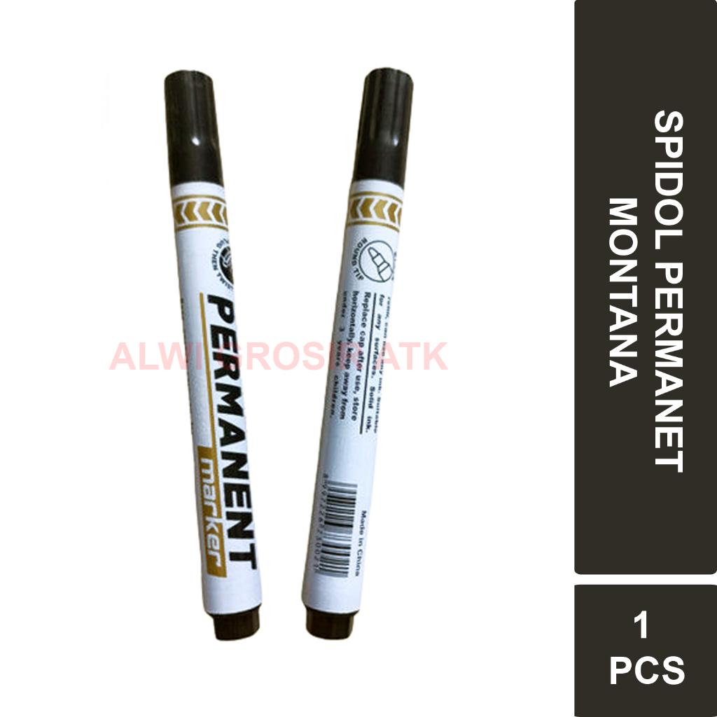 Jual SPIDOL PERMANENT MONTANA WARNA HITAM | 1 PCS | Shopee Indonesia