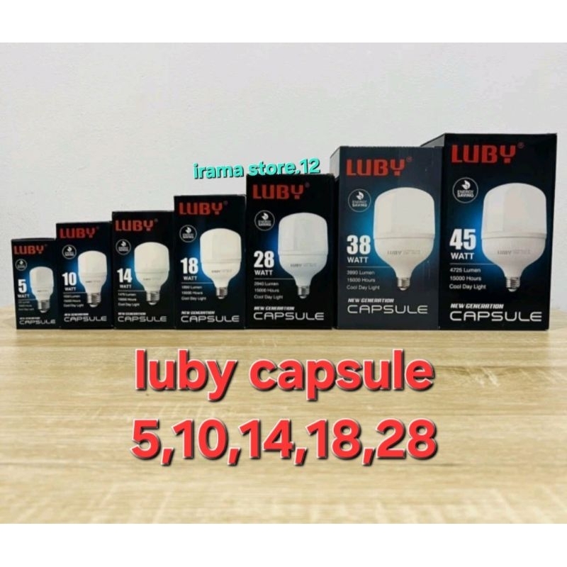 Jual Lampu LED Luby Capsule T-BULD / LED Capsule 5w/10w/ 14w /18w /28w Cahaya Putih | Shopee ...