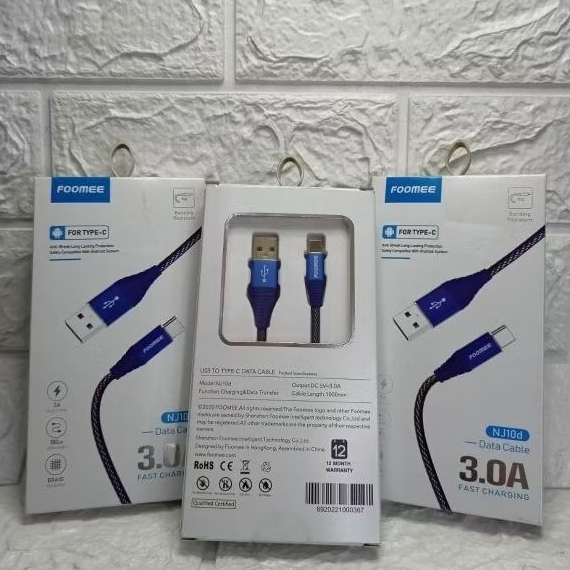 Jual Kabel Data TYPE C FOOMEE NJ10D | Shopee Indonesia