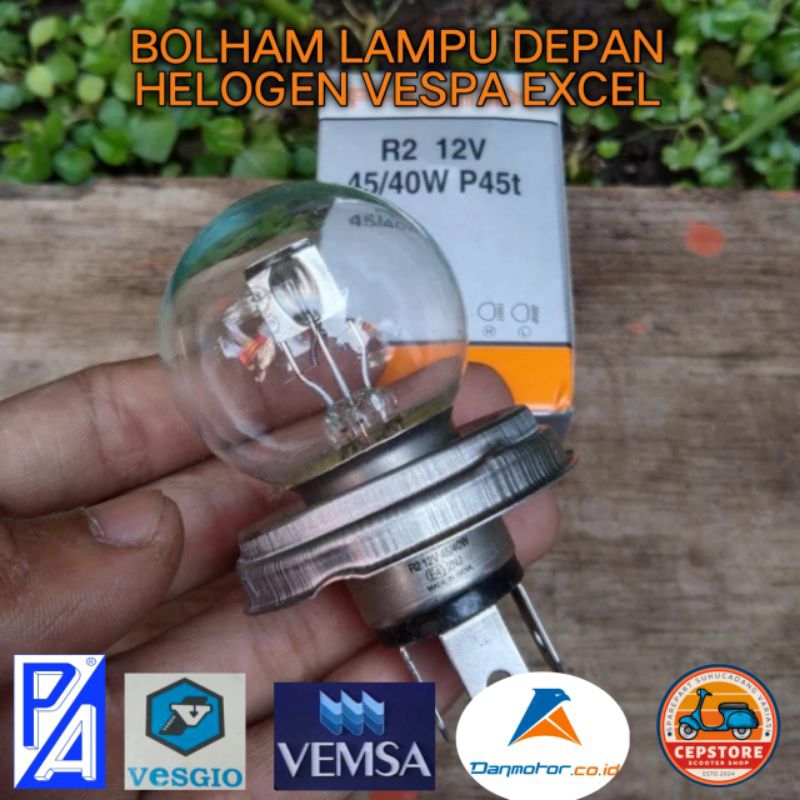 Jual Bolham lampu depan helogen vespa excel | Shopee Indonesia