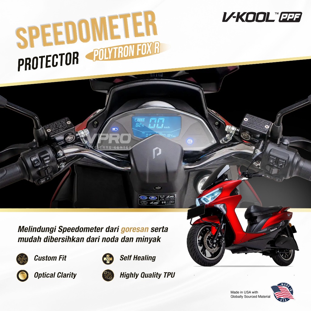 Jual VKOOL PPF Speedometer Motor Polytron Fox R / Fox-R | Anti Gores ...
