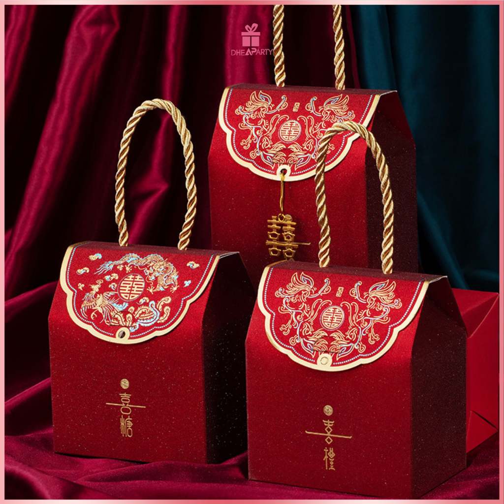 Jual DP Paperbag Souvenir Wedding Shuang Xi Glitter / Paperbag Untuk ...