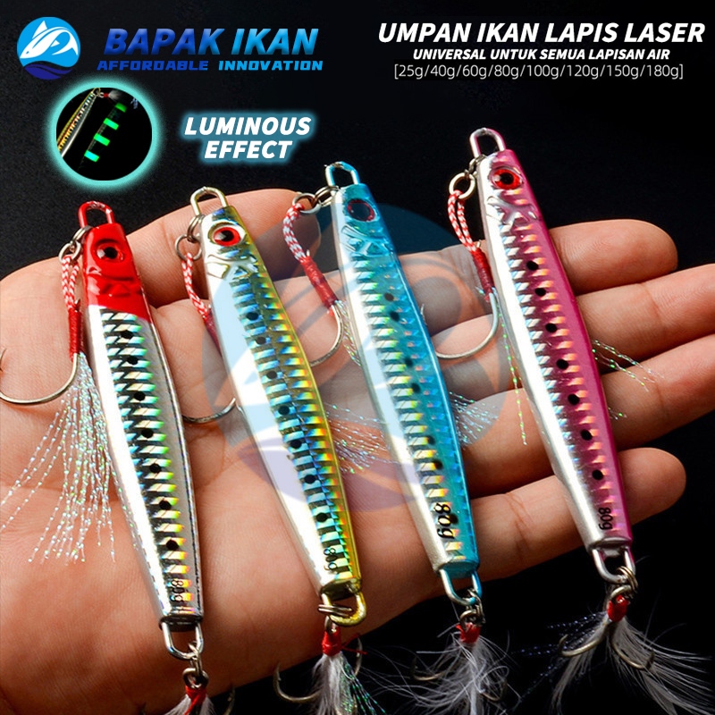 Jual Bapak Ikan casting lure Umpan Besar Memancing di Laut 25g/40g/80g/100g/120g/150g/180g Metal ...