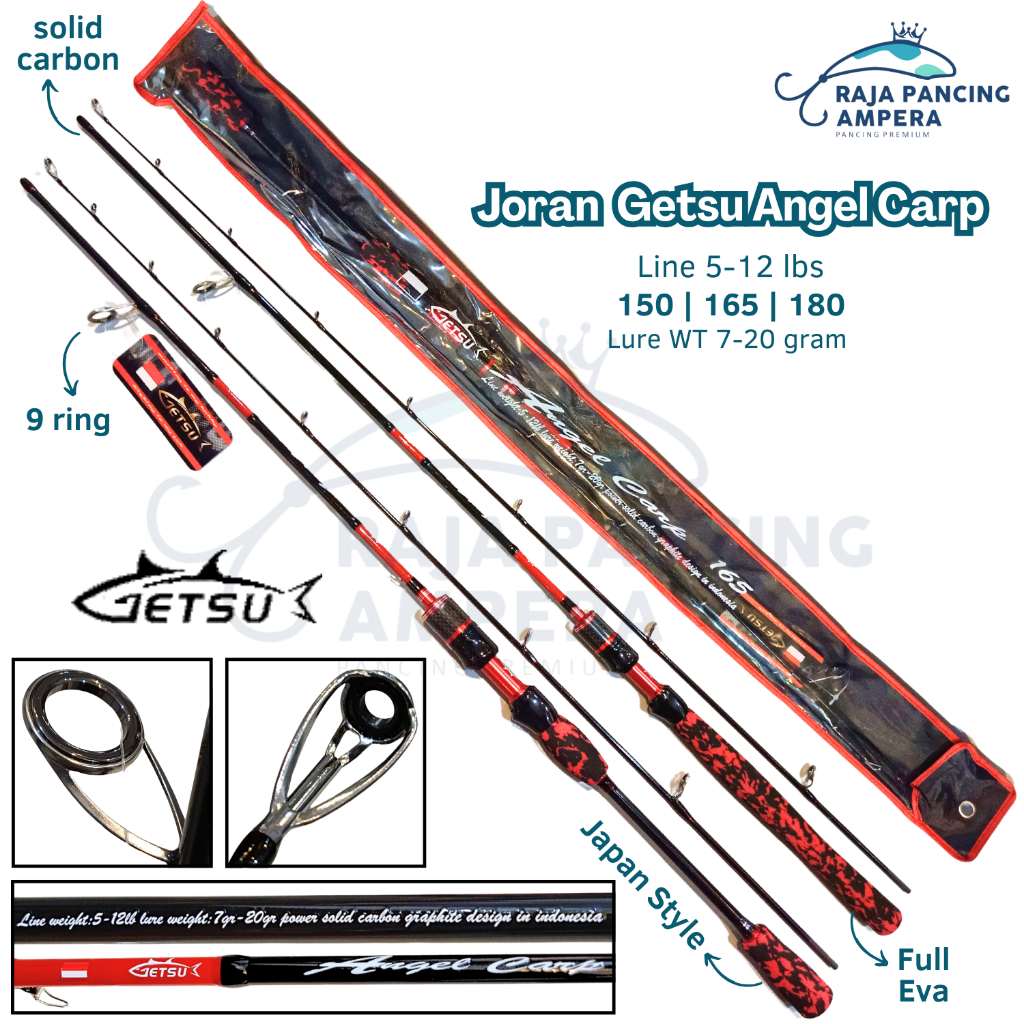 Jual Joran Spinning Getsu Angel Carp | Stik Pancing Lentur Solid Carbon ...