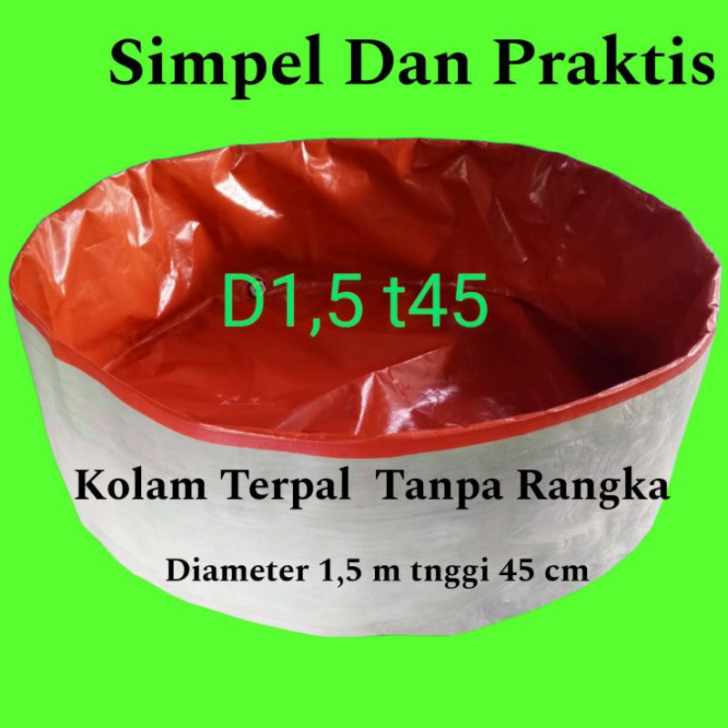 Jual Kolam Terpal Bulat Tanpa Rangka Ukuran Diameter 150cm Tinggi 45 cm ...
