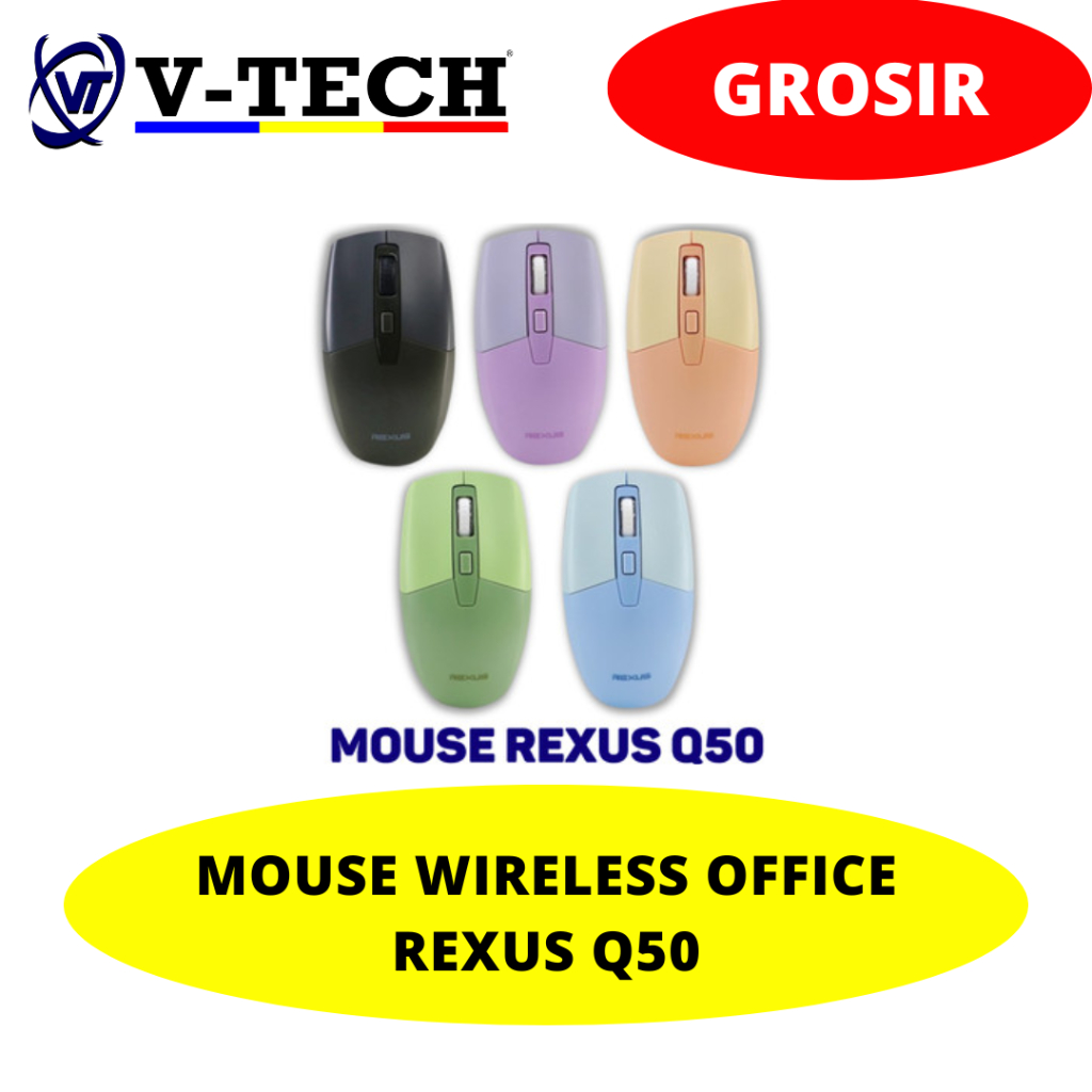Jual MOUSE WIRELESS OFFICE REXUS Q50 | Shopee Indonesia