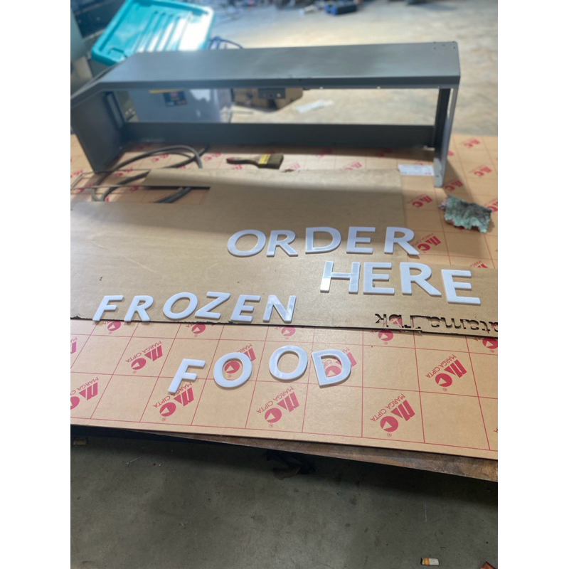Jual sign pop up acrylic / signage usaha / order here / sign board ...