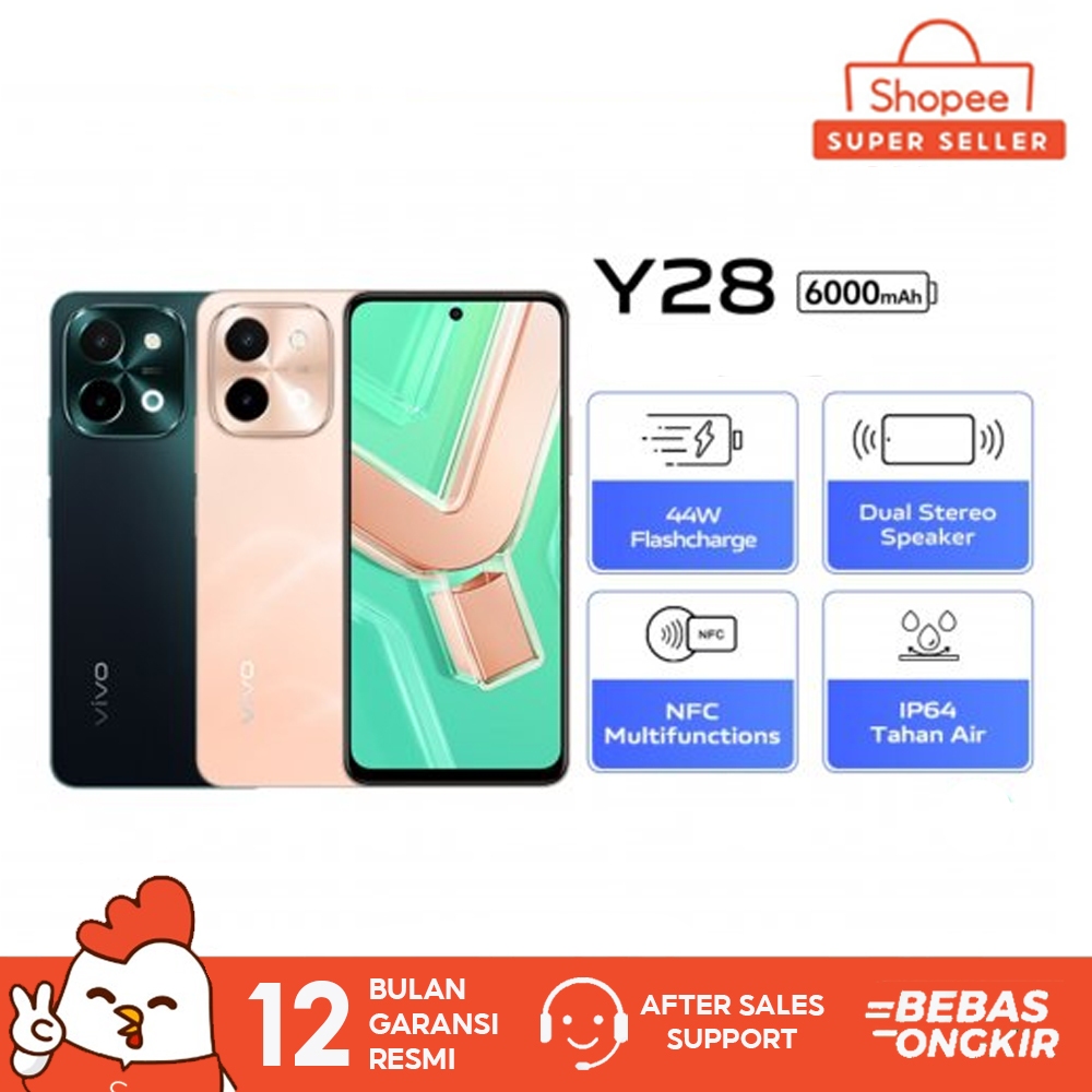 Jual Vivo Y28 6/128GB 8/128GB 8/256GB - Vivo Y 28 Garansi Resmi 1 Tahun | Shopee Indonesia