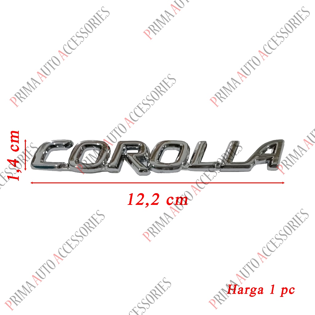 Jual Emblem Bagasi Tulisan COROLLA Mobil Corolla Altis Chrome | Shopee ...
