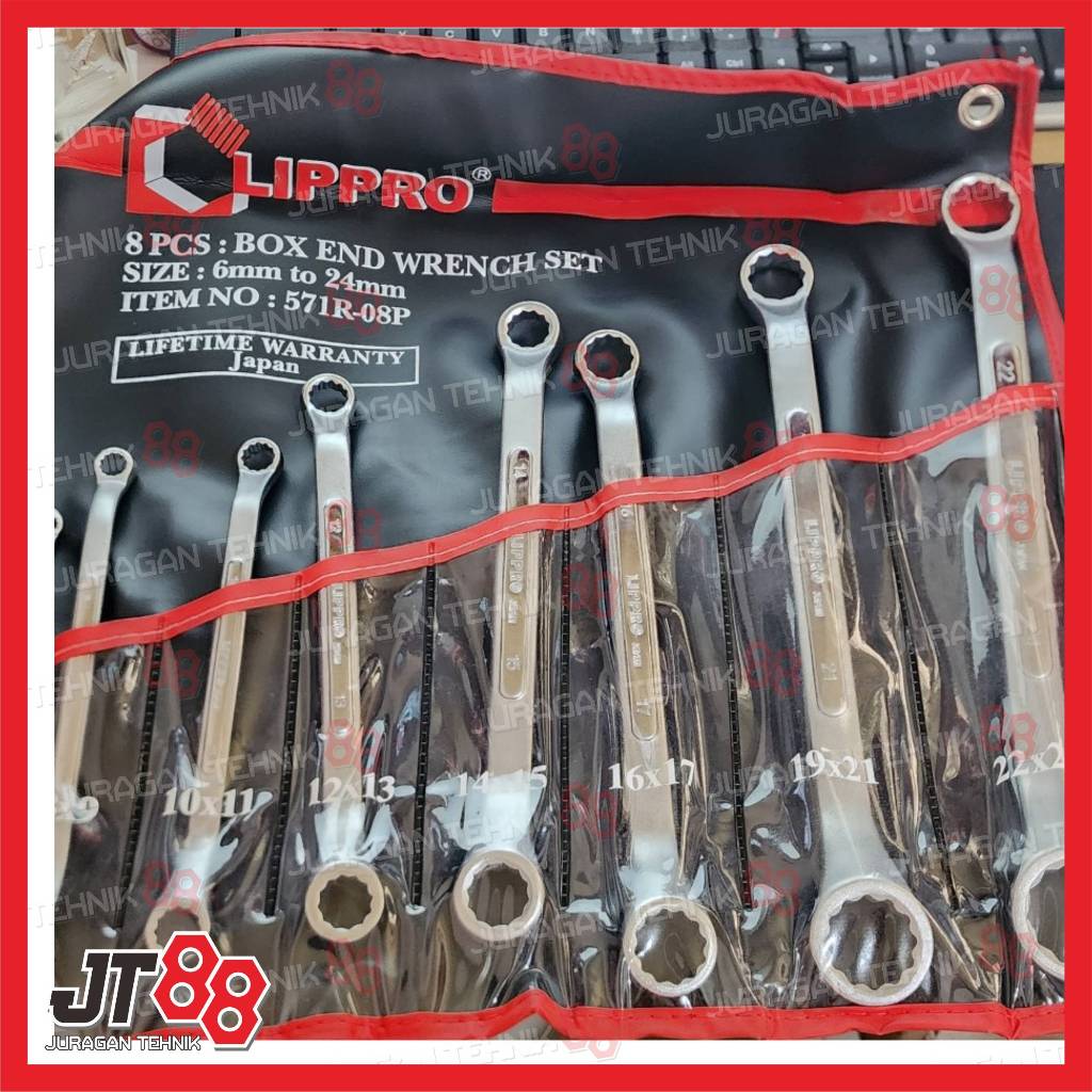 Jual DOUBLE RING WRENCH SET LIPPRO KUNCI RING SET 8 PCS ( 571R-08P) | Shopee Indonesia
