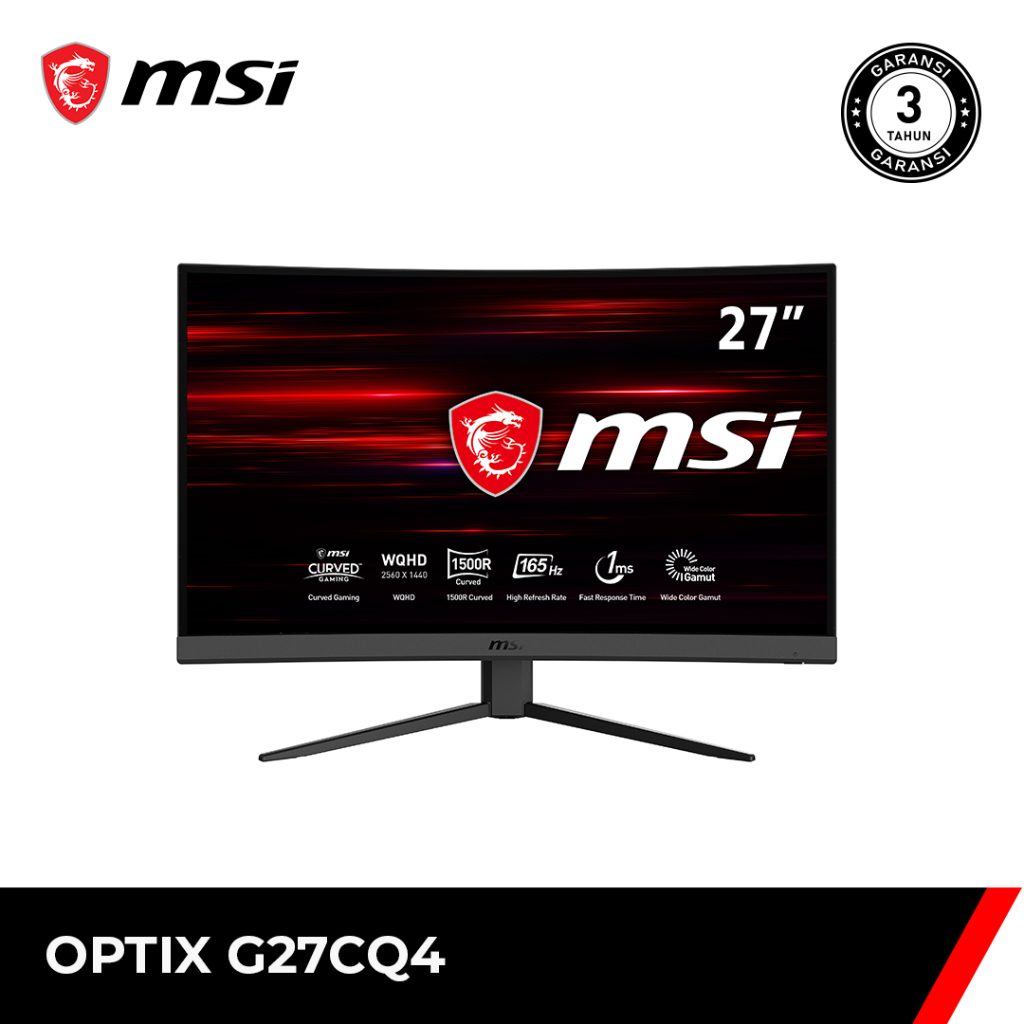 Jual MONITOR MSI OPTIX G27CQ4 CURVED GAMING 1440p 165Hz | Shopee Indonesia