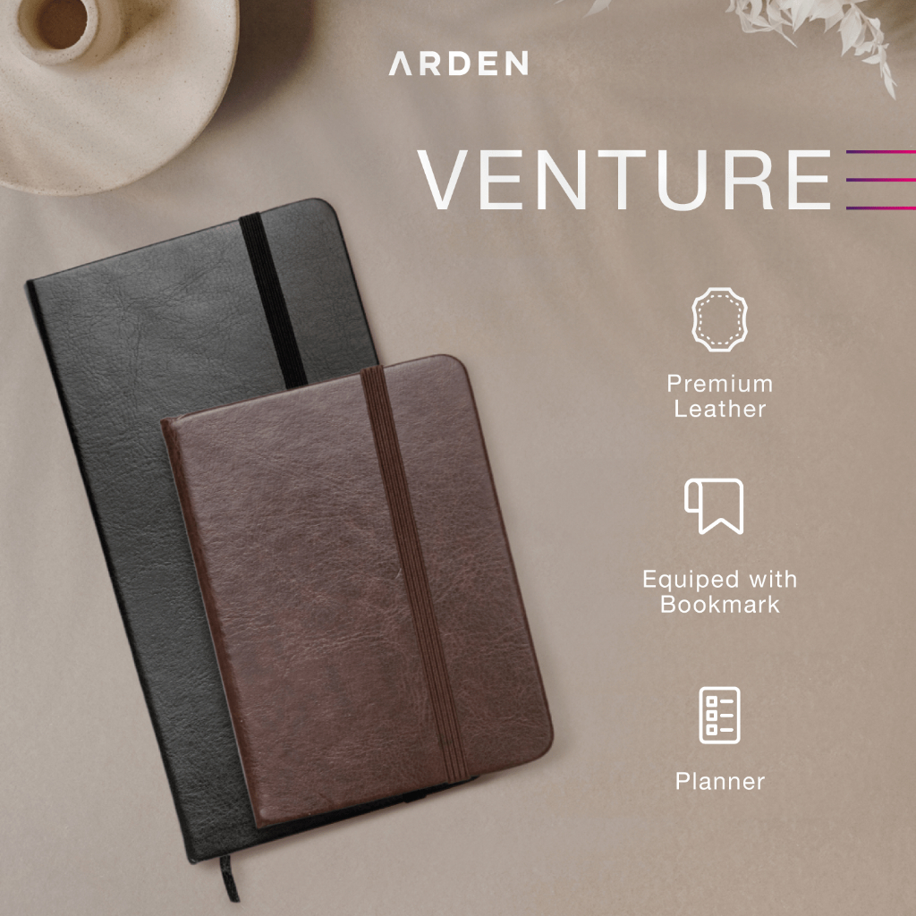 Jual ARDEN Notebook Venture - Classic Leather Cover Notebook | Shopee ...