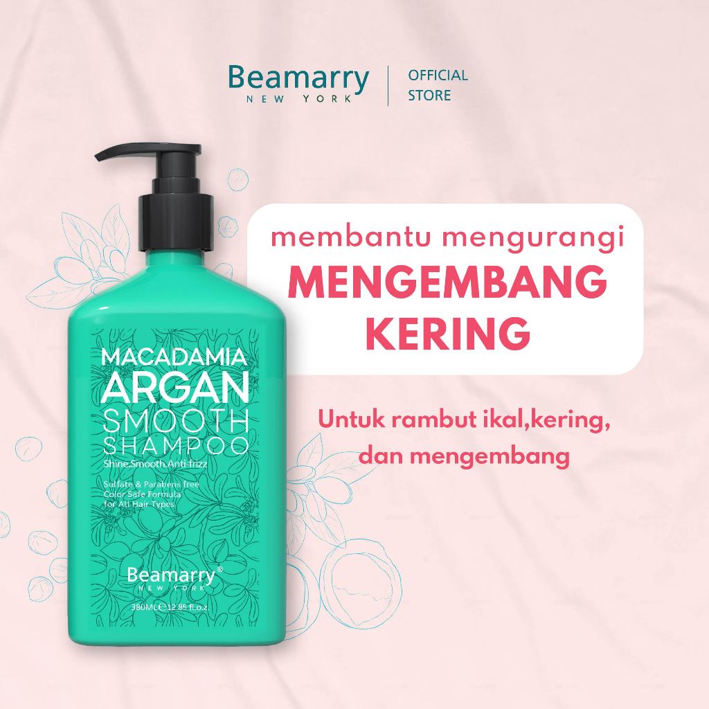 Jual Beamarry Hair Care | Shampoo Macadamia Argan Smooth 380ml | Anti ...