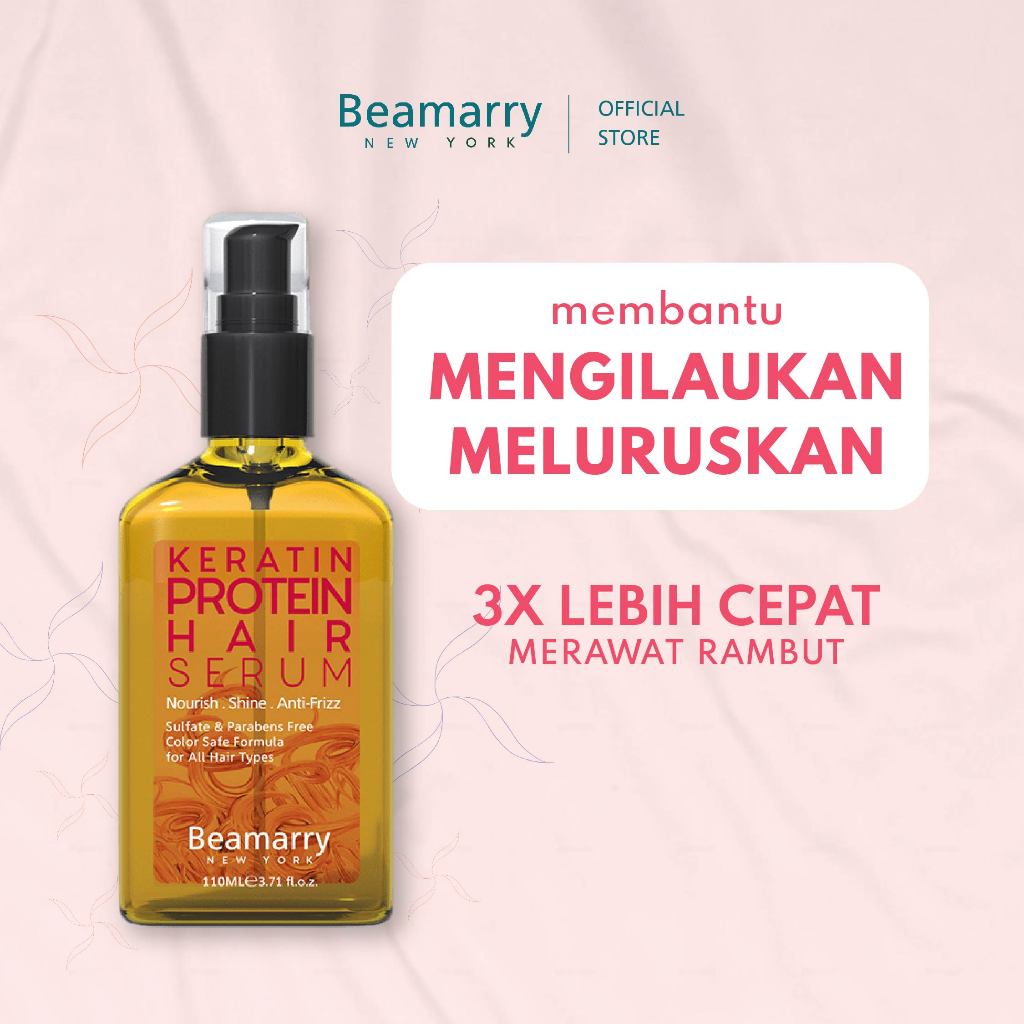 Jual Beamarry Hair Care | Hair Serum Keratin Protein 110ml | Damaged ...