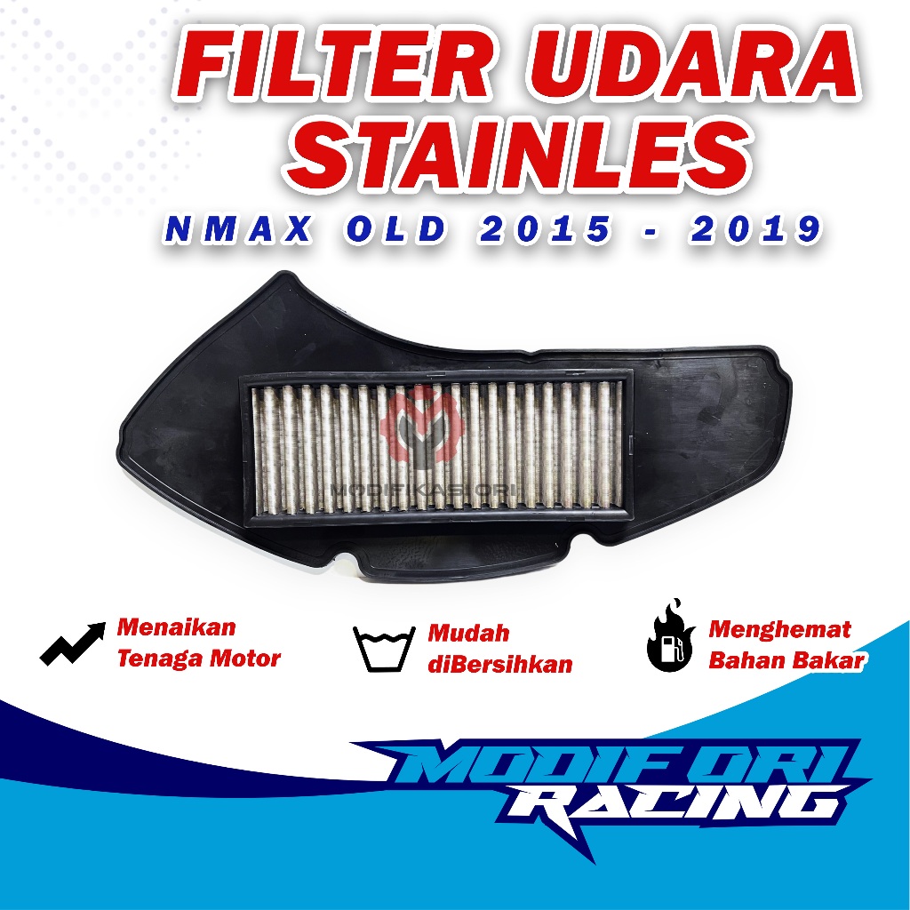 Jual NMAX 2015-2019 Filter Udara Stainles Yamaha Nmax - Seumur Hidup ...