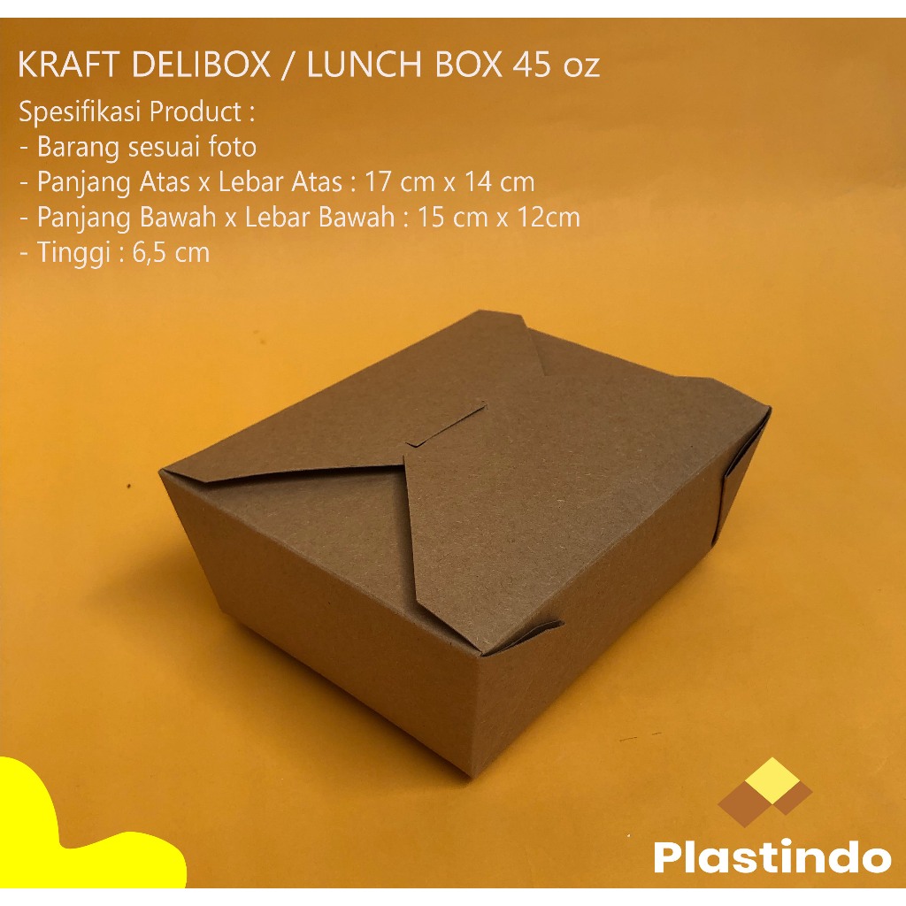 Jual PAPER DELI BOX FOOD PAIL 45 OZ (1300 ML) PAPER LUNCH BOX PAPER ...