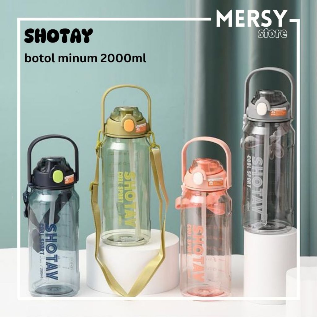 Jual Botol Minum Jumbo / Cool Sport Shotay 2 Liter (2000ml) | Shopee ...