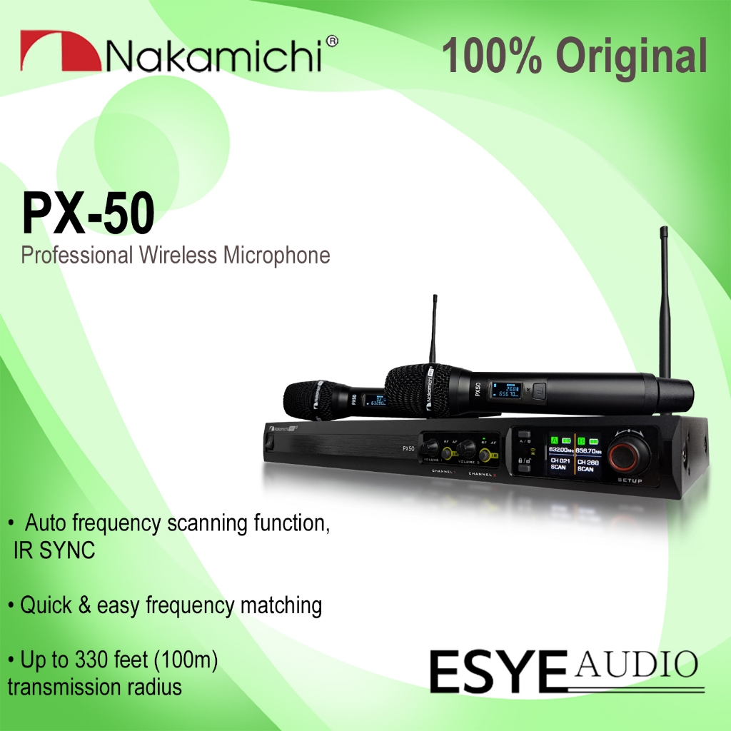 Jual Nakamichi PX-50 Wireless Microphone | Shopee Indonesia