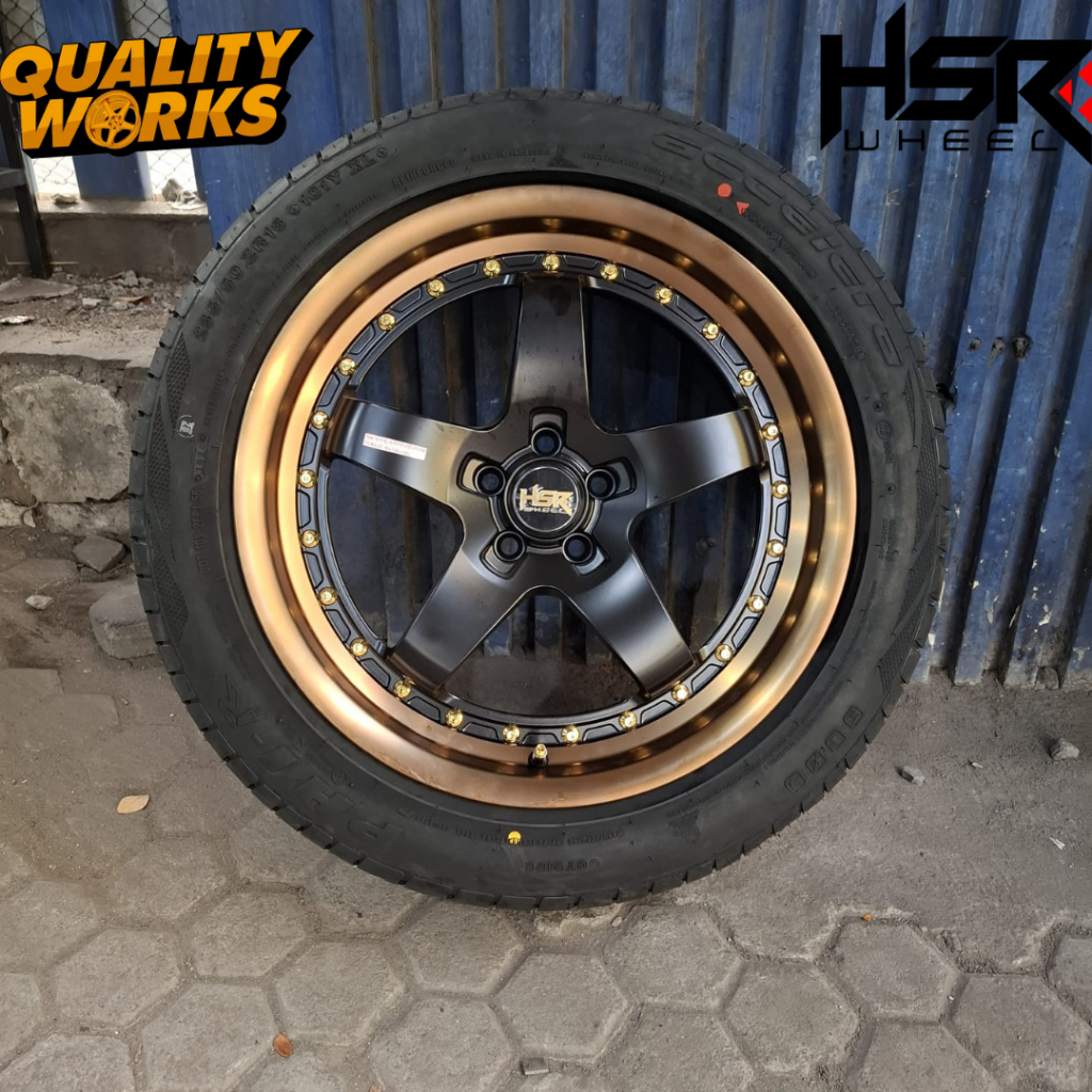 Jual Velg Hsr R18 dan Ban 235 50 R18 pelek mobil Hsr Bob Ring 18 lebar Belang Pcd 5x114 model ...