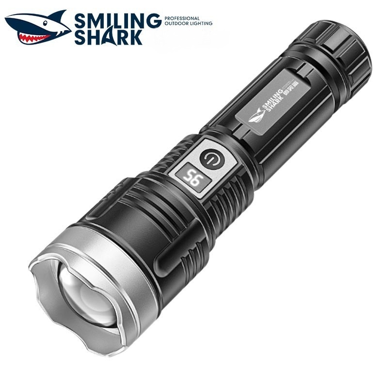 Jual SENTER LED SMILING SHARK SD-7164DX - ZOOM LASER - JARAK JAUH ...