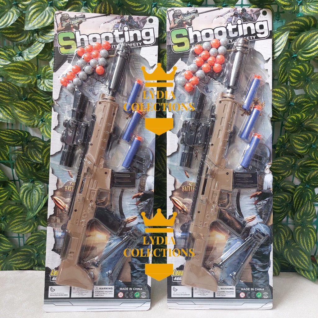 Jual Mainan Tembakan Nerf Bola Soft Gun Panjang | Shopee Indonesia