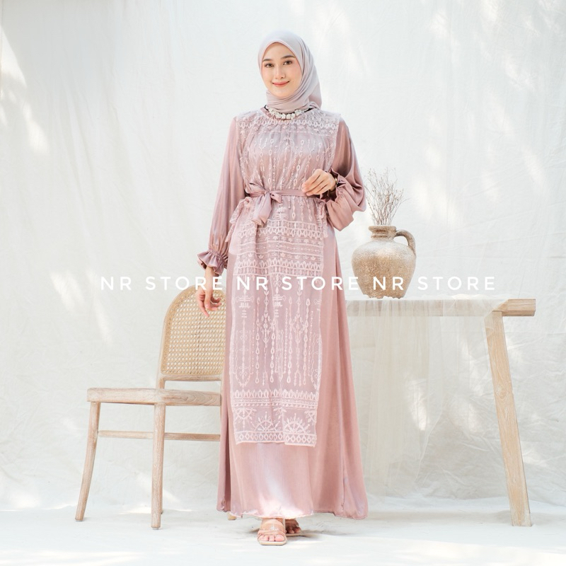 Jual LUNA DRESS BROKAT+INNER|DREES SET OUTER BROKAT LEPAS PASANG ...
