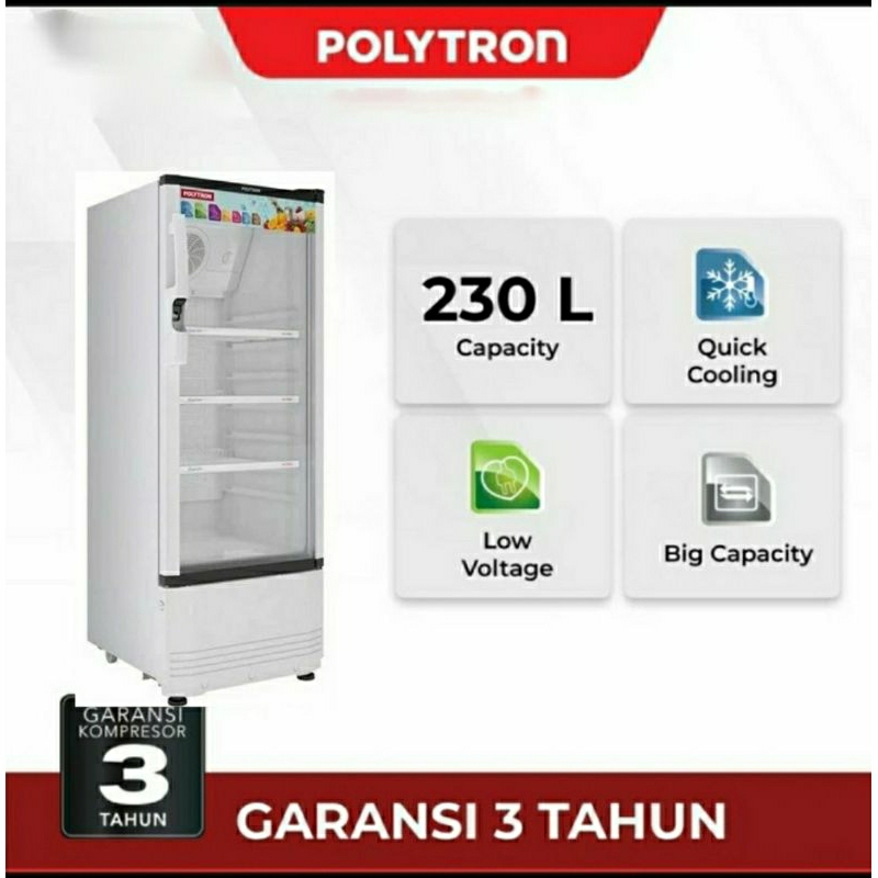 Jual Polytron SCN 181L Showcase 230 L Display Cooler Chiller Pendingin ...