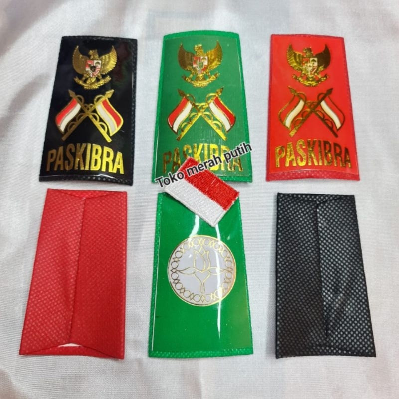 Jual [Perpasang] Evolet pangkat Garuda hijau merah hitam teratai ...