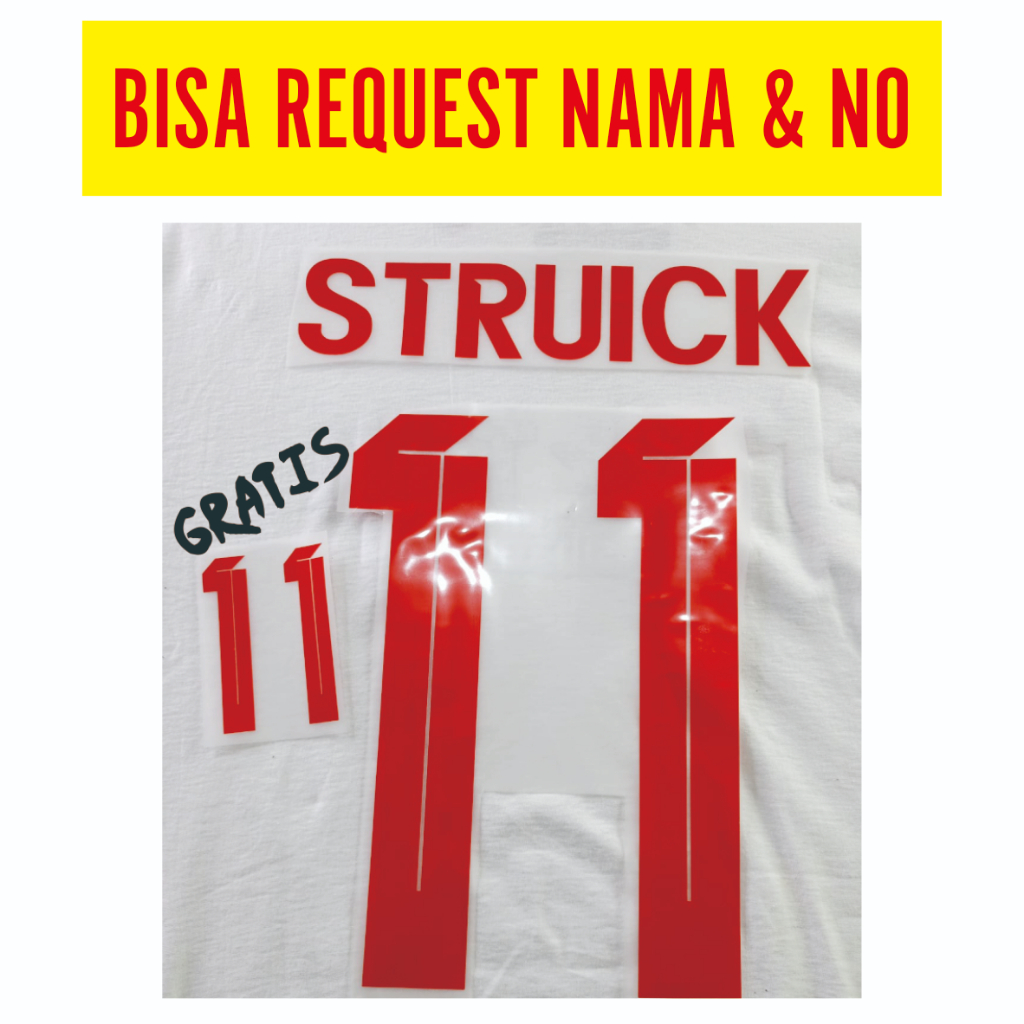 Jual Nameset Timnas Indonesia 2024 Sablon Setrika Nama dan Nomor ...