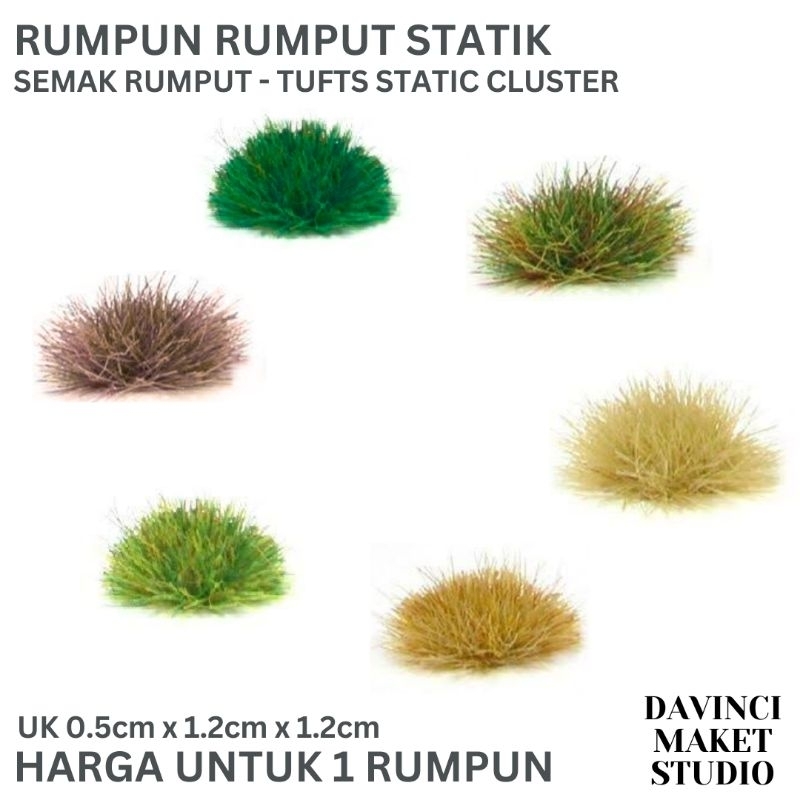 Jual (Satuan) Miniatur Tanaman Rumpun Rumput Statik Semak Maket Diorama ...