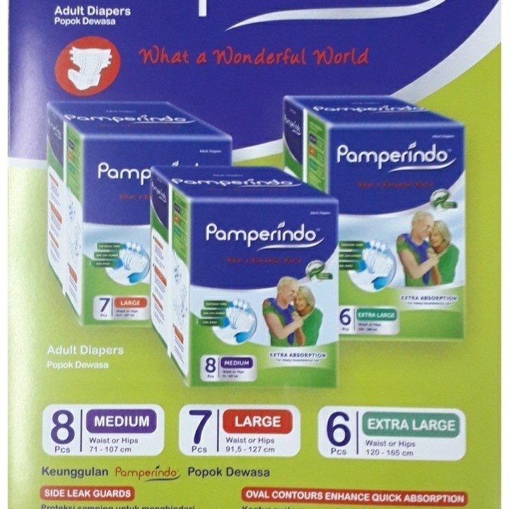 Jual PROMO & Bisa COD !! Pamperindo Popok Dewasa Perekat Pamperindo ...