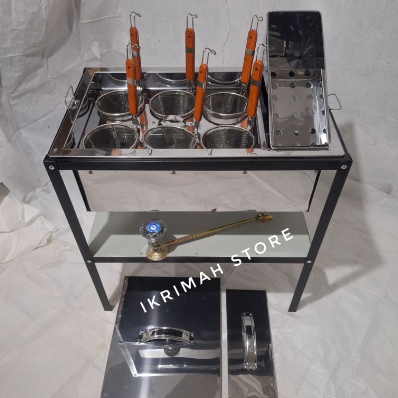 Jual Dandang mie ayam 6 lubang set meja boot/ Panci mie ayam 6 lubang ...