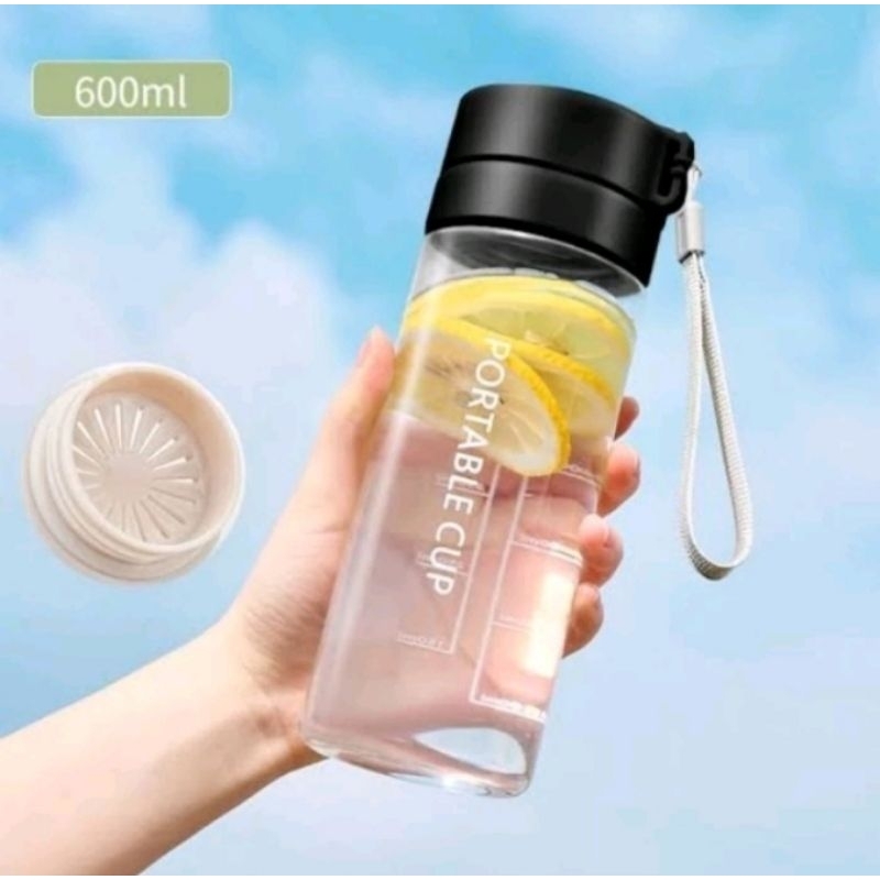 Jual Botol Minum Plastik Portabel Cup size 600ml | Shopee Indonesia