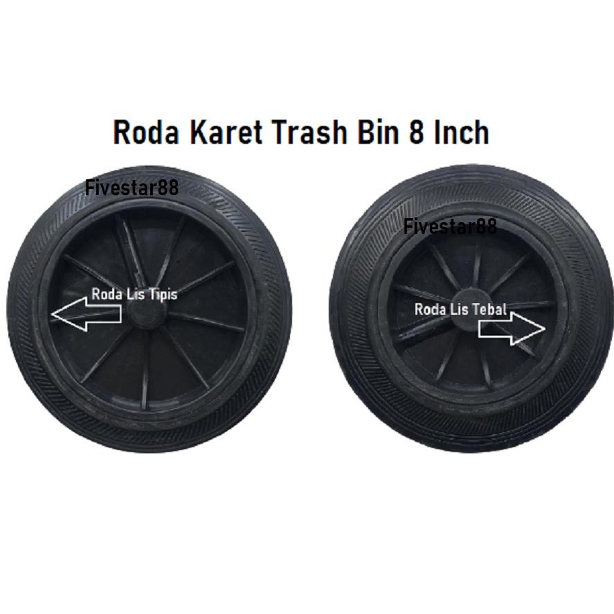 Jual Buruan Beli Roda Bak Sampah Dorong Roda Karet Trash Bin 8 Inch ...