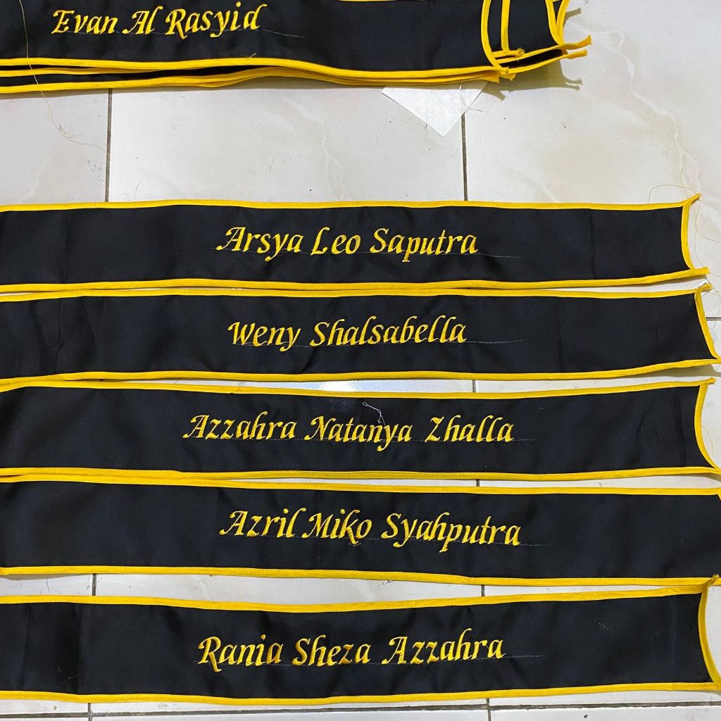 Jual SELEMPANG WISUDA ANAK PAUD TK SD BORDIR NAMA / SELENDANG WISUDA ...