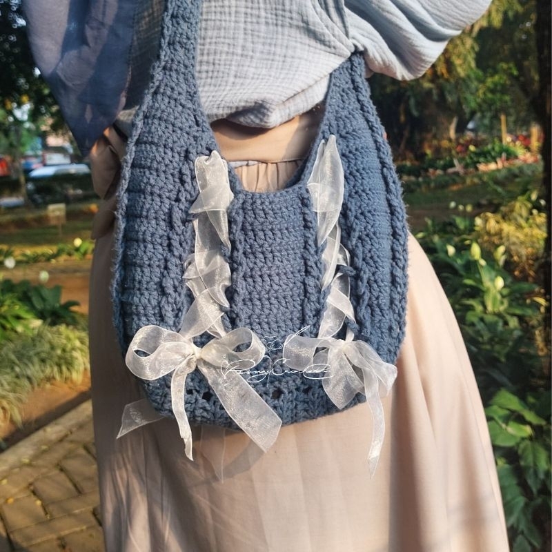 Jual Crochet Cinta Bag|Tas Rajut Handmade Korean Coquette | Shopee ...