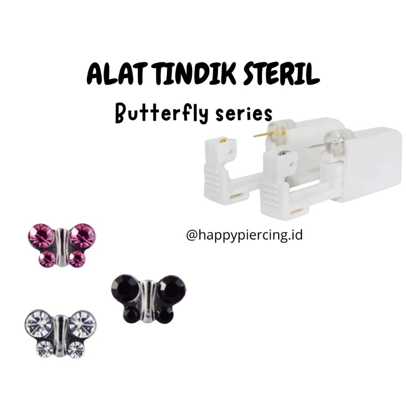 Jual alat tindik anting anti alergi model butterfly 5mm | Shopee Indonesia