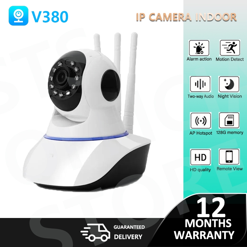 Jual CCTV V380 Pro IP Camera with 1080p HD Wireless Wifi and 3 Antennas ...