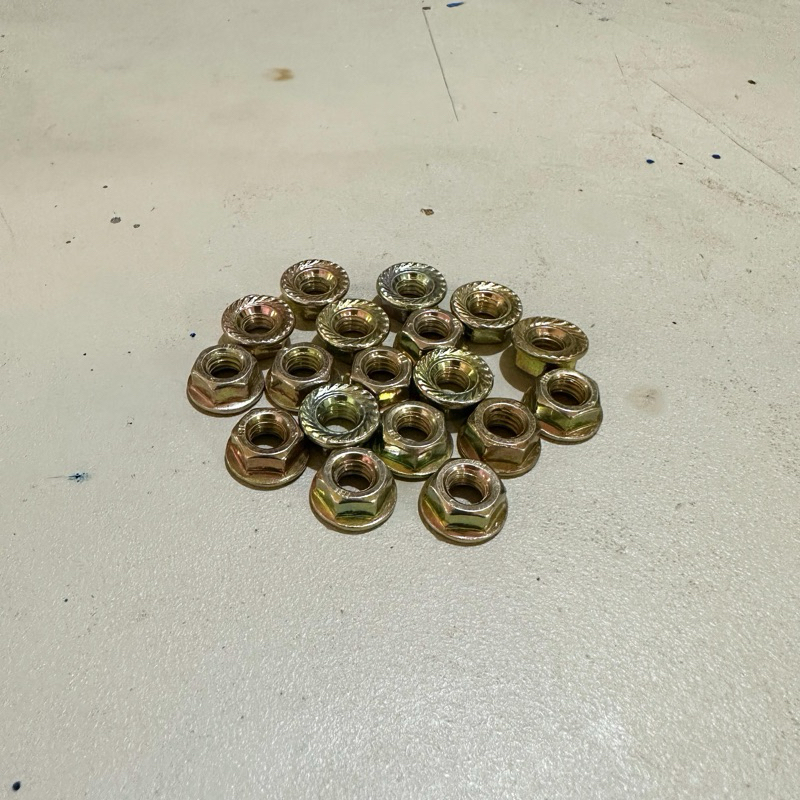 Jual Mur Flange Nut M6 KUNING [PAKET 50 PCS] | Shopee Indonesia