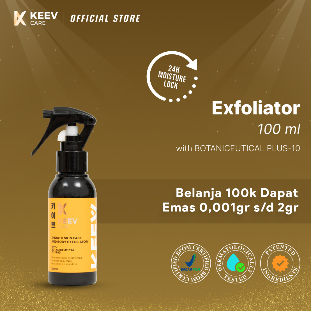 Jual Keev Care Smooth Skin Face and Body Exfoliator with BOTANICEUTICAL PLUS-10 100ml Scrub ...