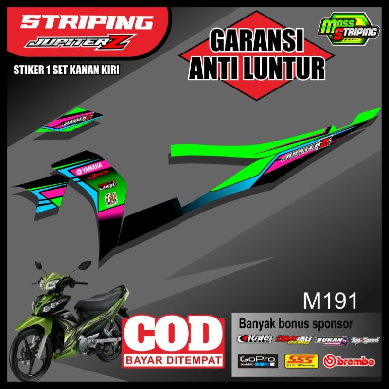 Jual Stiker setriping motor Jupiter Robot Semi Decal Striping Sticker ...
