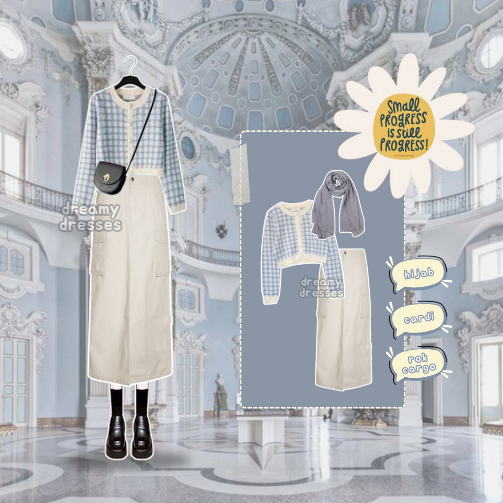 Jual ONESET 197 - OOTD Setelan Wanita Korean Set One Set Kece Aesthetic ...