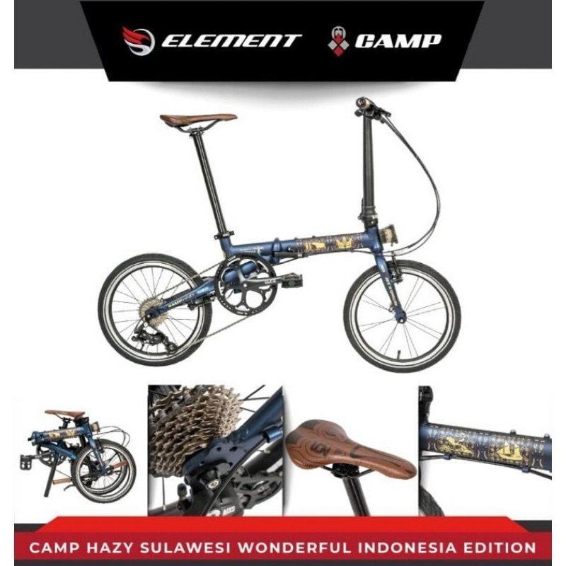 Jual Sepeda Lipat Element Camp Hazy 16 Inch 9 Speed Sulawesi Toraja ...
