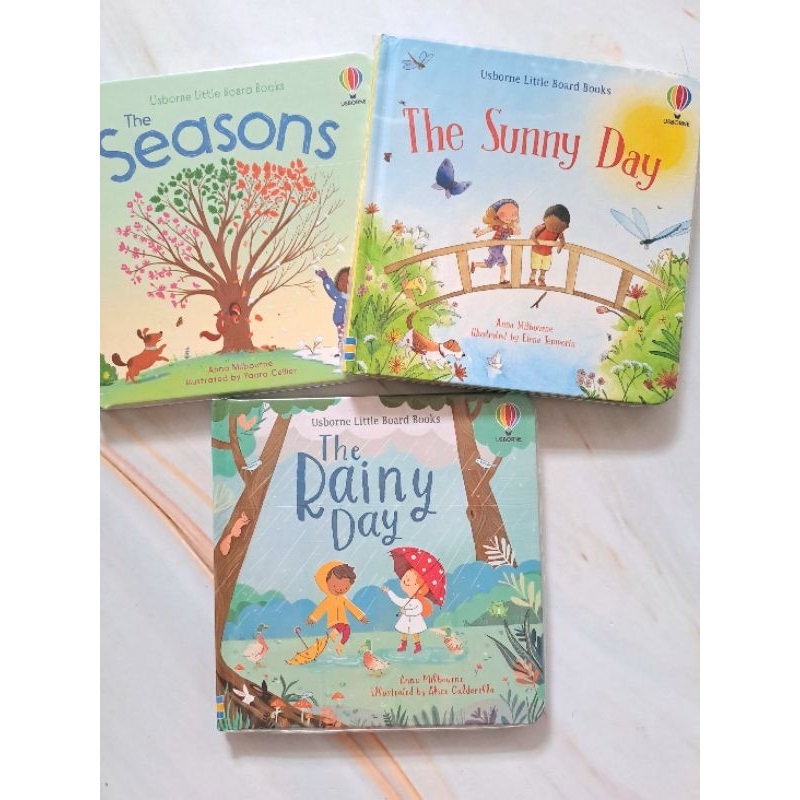 Jual Usborne Little Board Book The Sunny Day/ The Rainy Day/ The ...