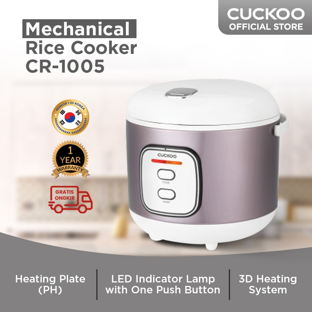 Jual CUCKOO Low Watt Mechanical Rice Cooker 1.8 L CR-1005 Magic Com ...