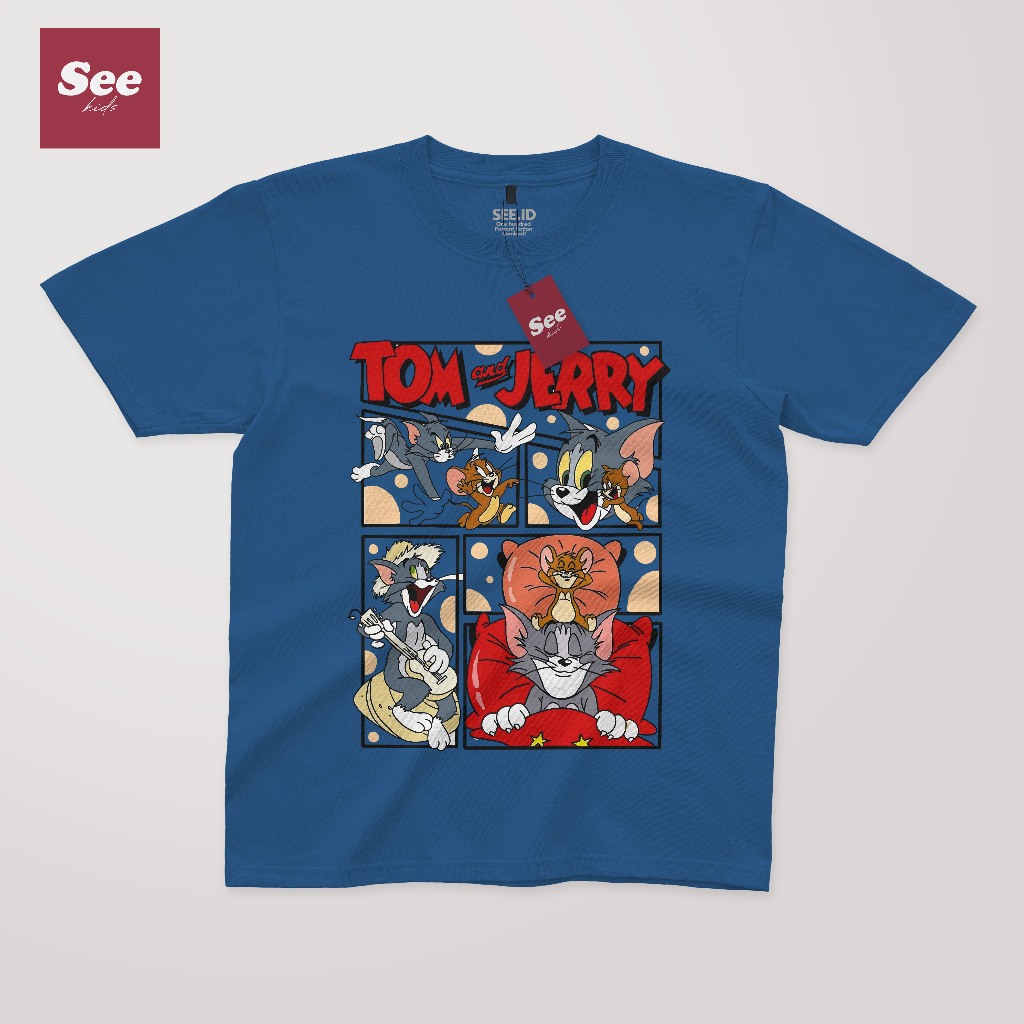 Jual Baju anak karakter kartun TOM AND JERRY outline frame kaos anak ...
