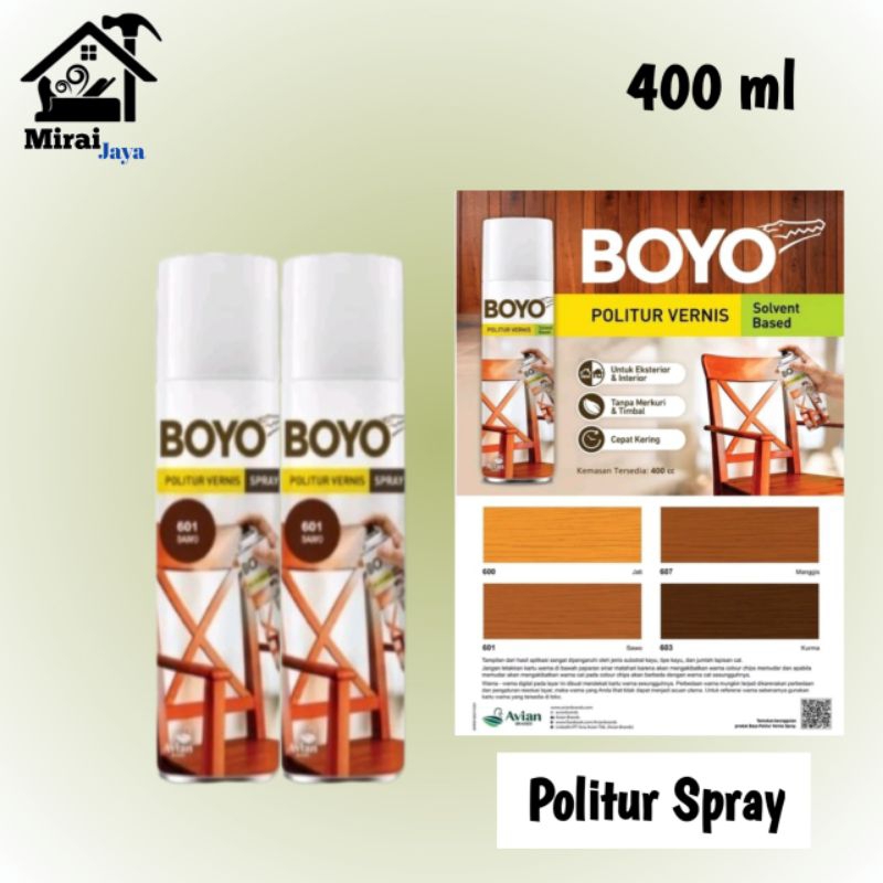 Jual Avian Politur Boyo Spray 400 ml | Shopee Indonesia