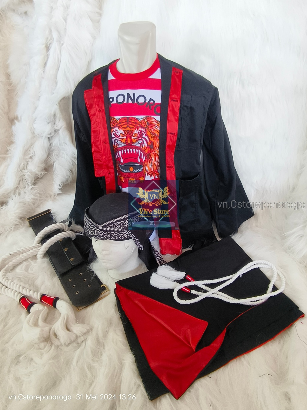 Jual BAJU WAROK KAIN NAGATA FULSET / PENADON / hem bordir reog / baju ...