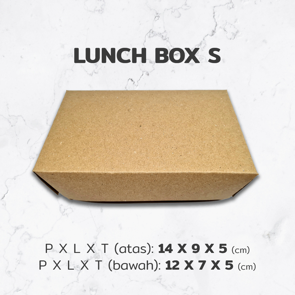Jual DUS LUNCH BOX S KRAFT / KOTAK NASI / PAPER LUNCH LAMINASI 290GSM ...